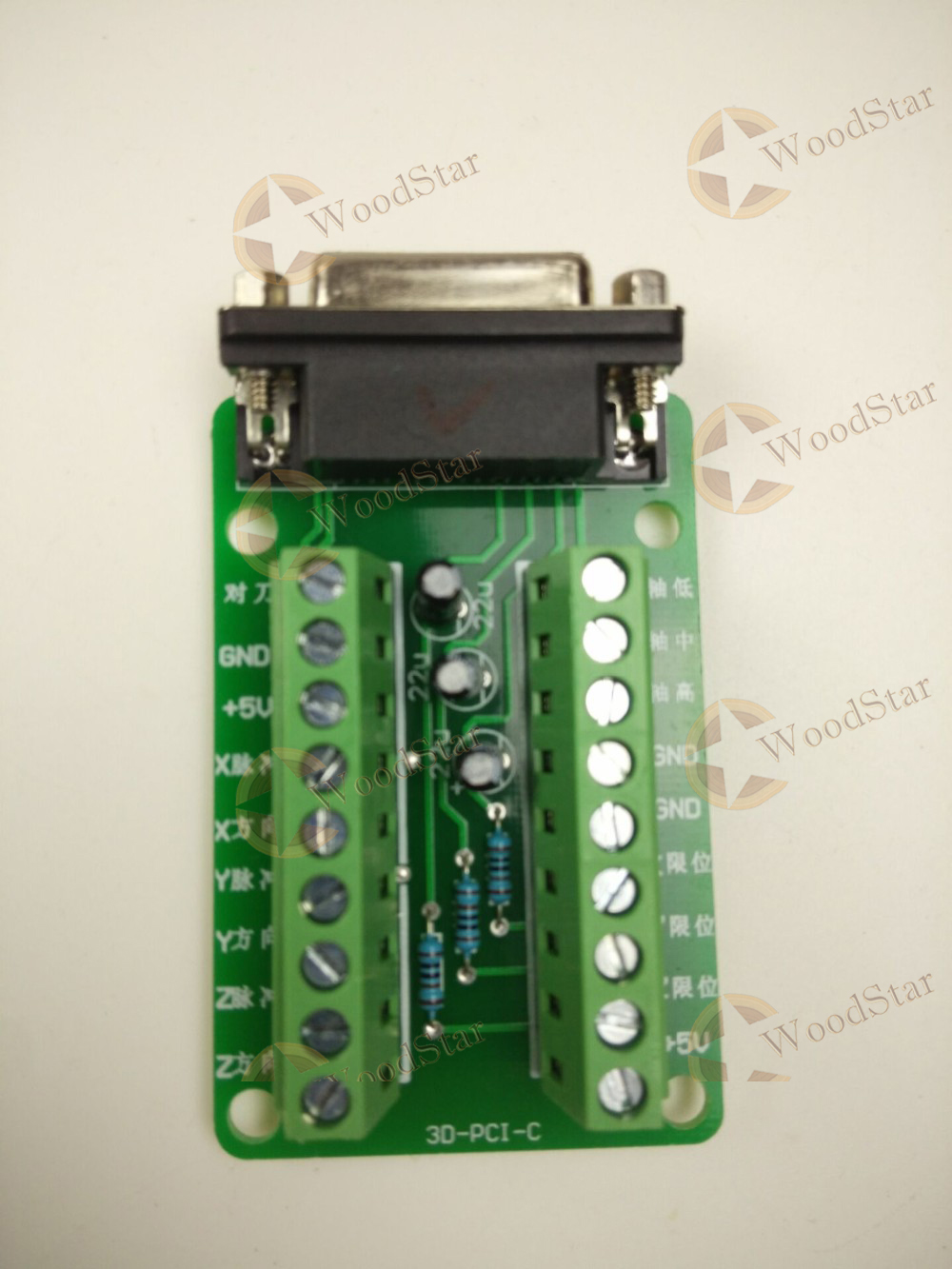 CNC studio PCI card, Breakout card with 15 pins, 3M Date cable | WoodStar